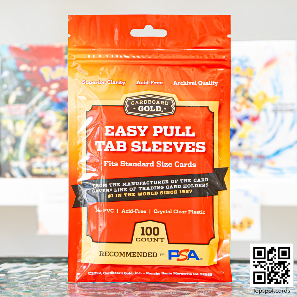Cardboard Gold Easy Pull Tab Sleeves – Topspot Cards