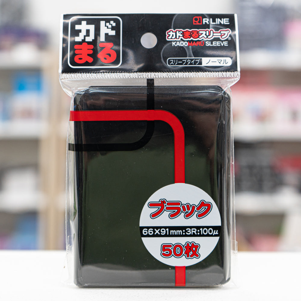 R Line Rounded Corner Sleeve Black 50 Sleeve Pack – Topspot Cards